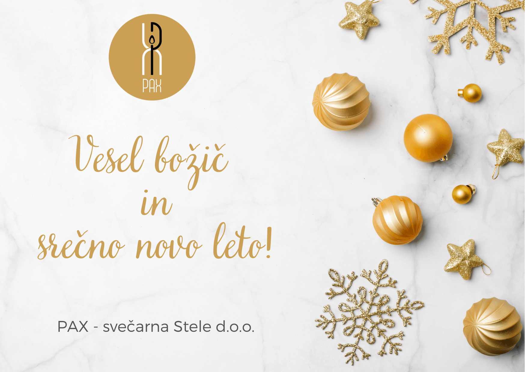 Praznično voščilo | Pax Svečarna
